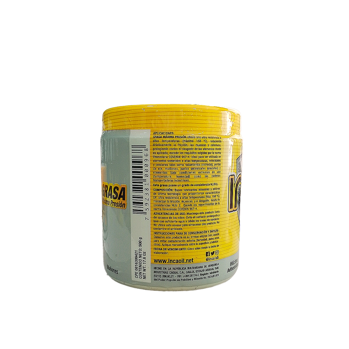 GRASA INCALIT EP2; TARRO 500g - Procura Center